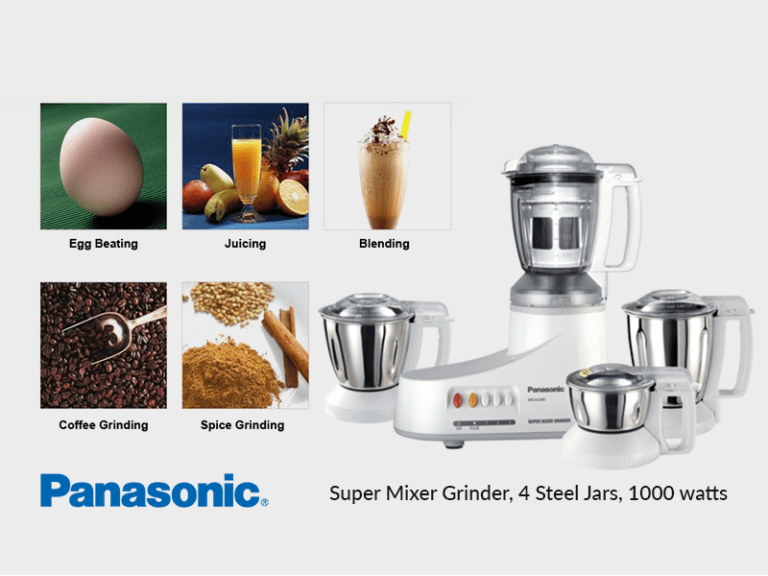 Buy New Panasonic Mixer Grinder With Steel Jars MXAC555, 1000W In ...
