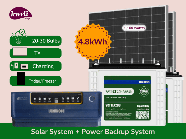 Buy New Kweli Energy 1.1kw-5kWh-1.5kVA Hybrid Solar System & Power ...